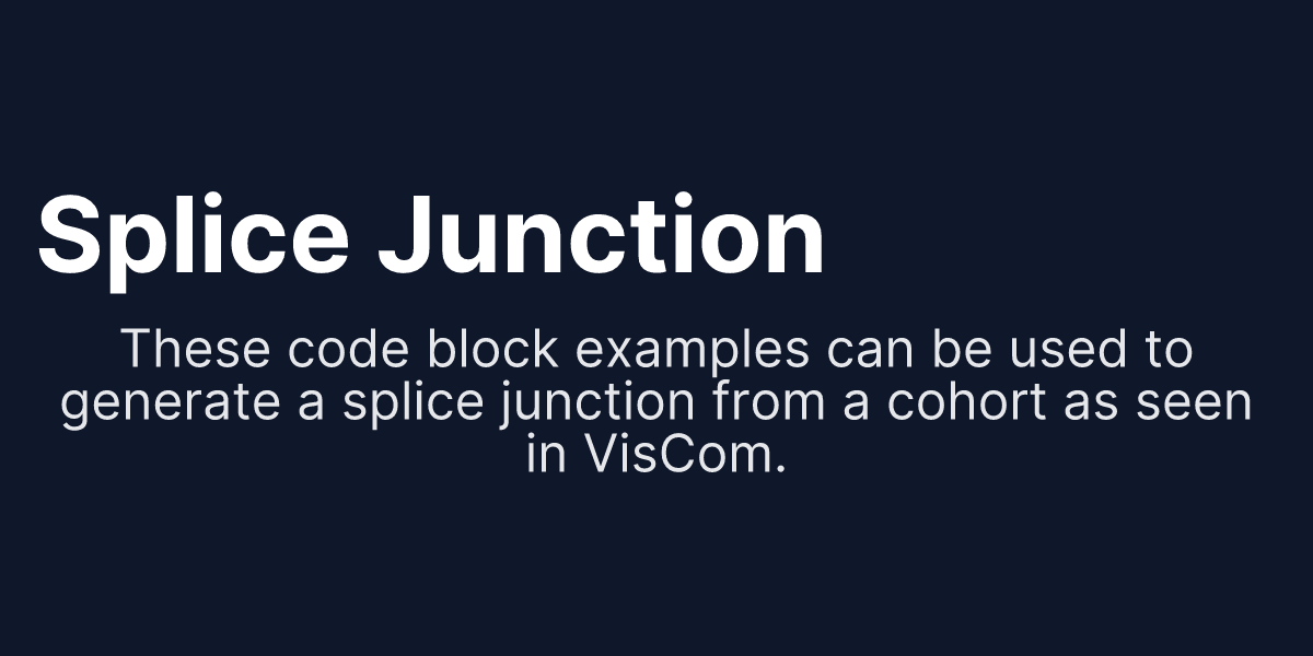 Splice Junction - St. Jude Cloud Docs