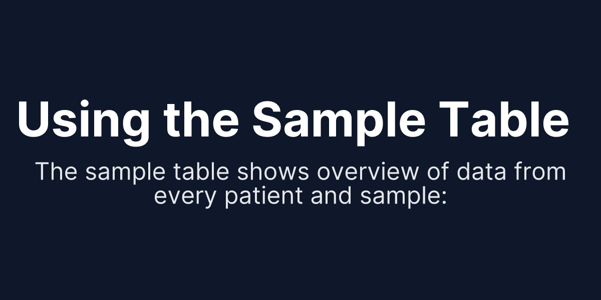 Using the Sample Table - St. Jude Cloud Docs